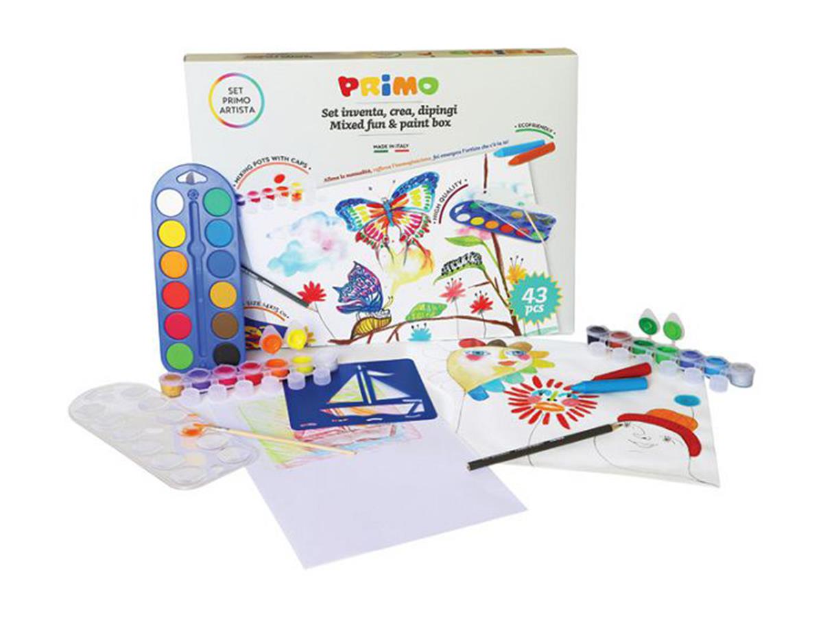 Primo Paint Set 1 Mixed Color And Draw Box 43pcs – Little Artists